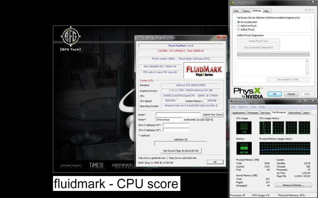 Nvidia GPU PhysX Vs Ageia PhysX Vs Q6600 | Overclock.net