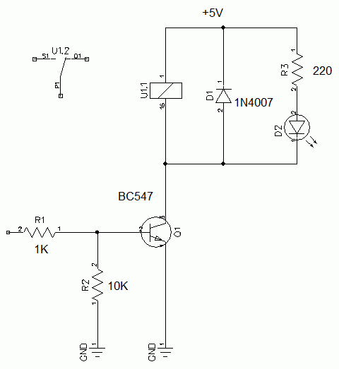 Implementing 5V relay switch in MULTISIM | All About Circuits