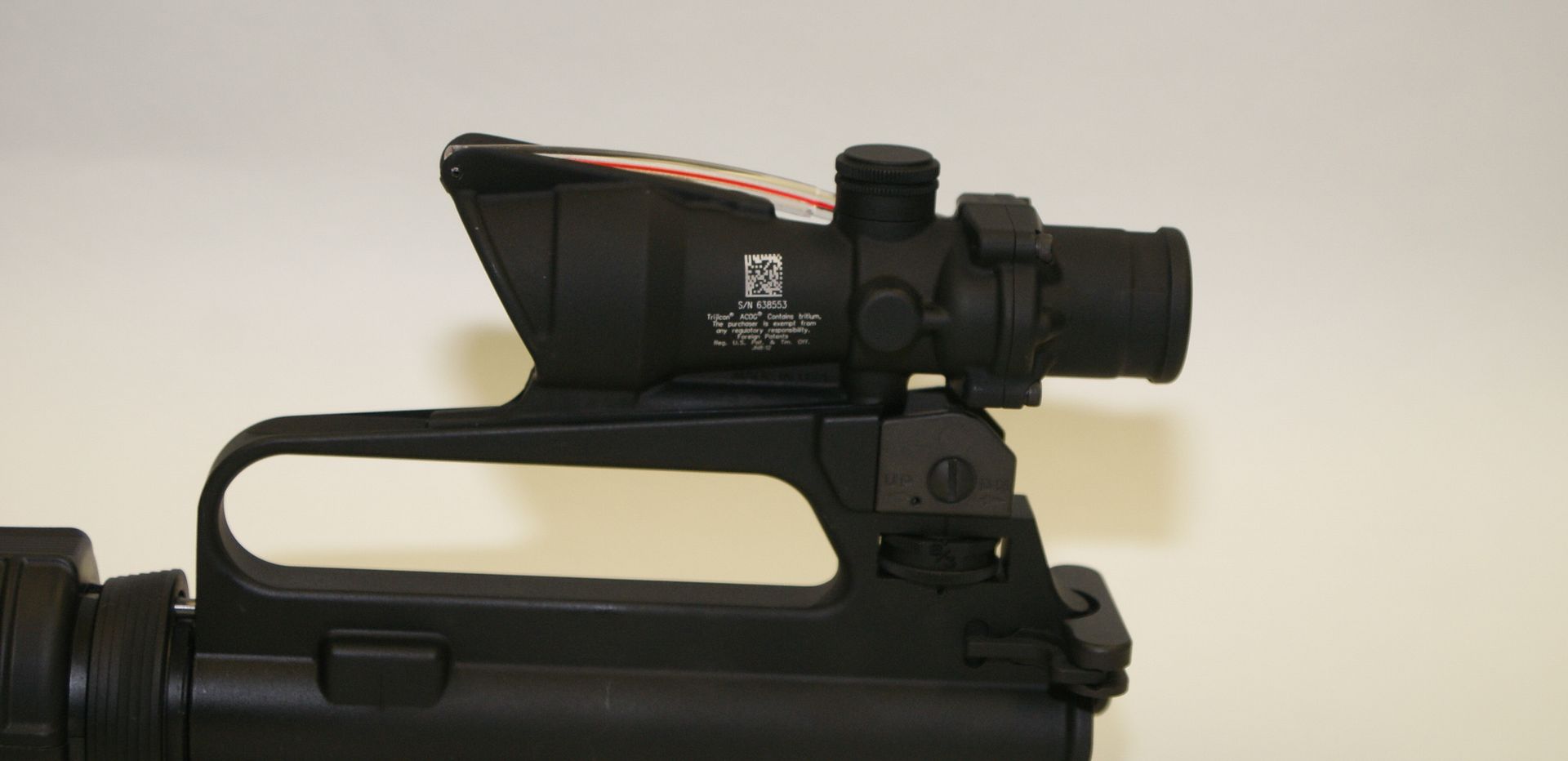 any pics of trijicon acog on A2 carry handle? > Optics, Mounts, and ...