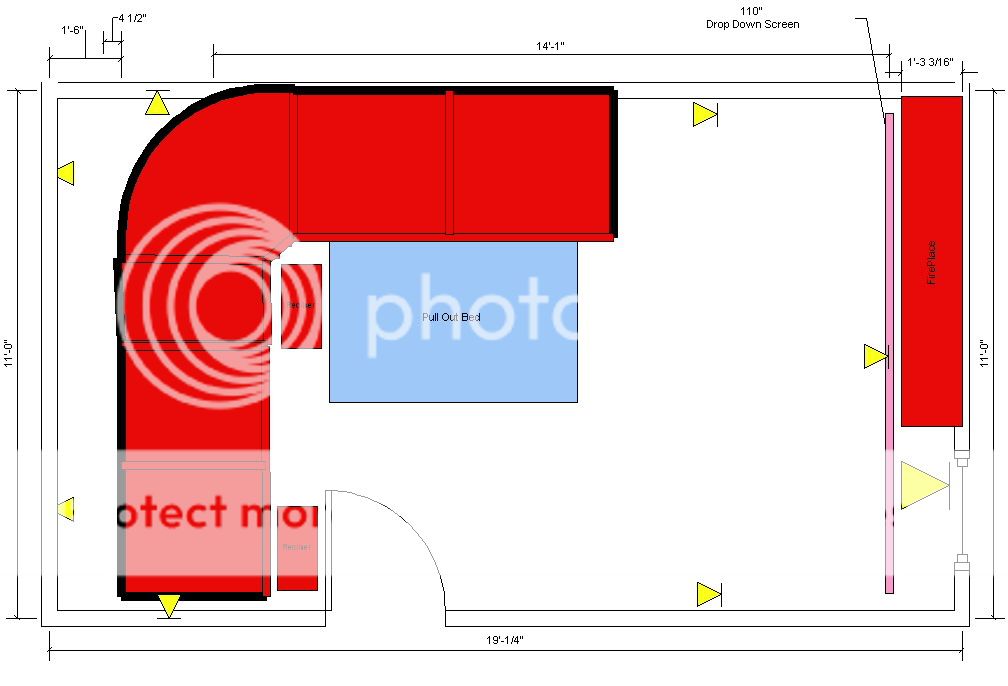 Long narrow room front left and right speaker placement | Audioholics ...